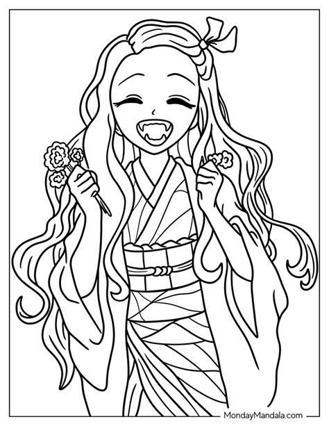 Coloring Pages Anime Nezuko