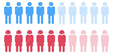 Premium Vector Demographic Statistic Element Male And Female Population Infographic