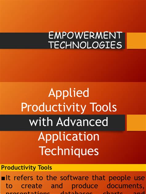 applied productivity tools pdf spreadsheet window computing