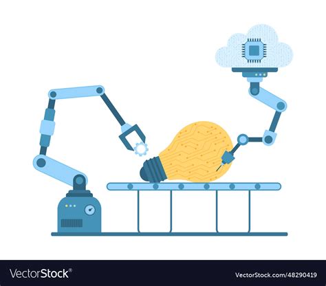 Automation Of Production And Development Ideas Vector Image