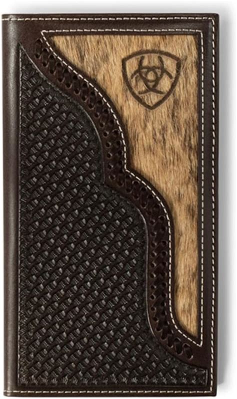 Ariat Mens Brindled Calf Hair Leather Rodeo Wallet