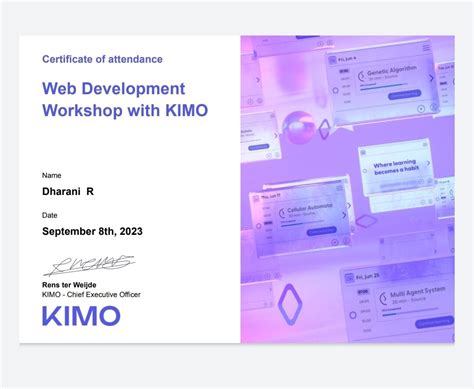 dharani r on linkedin webdeveloper kimoworkshop