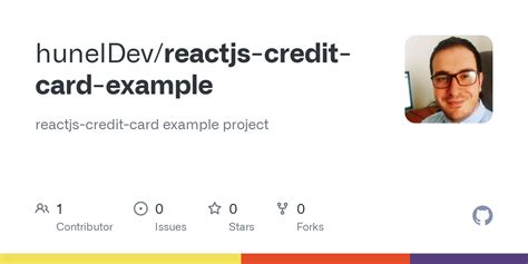 github huneldev reactjs credit card example reactjs credit card