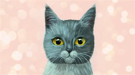 Как нарисовать КОТА ГУАШЬЮ поэтапно для начинающих гуашь Youtube