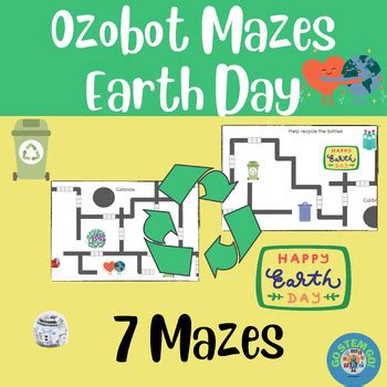 Earth Day Ozobot Robot Mazes By Go STEM Go TPT