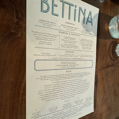 Bettina Pizzeria Santa Barbara Menu Prices And Restaurant Reviews