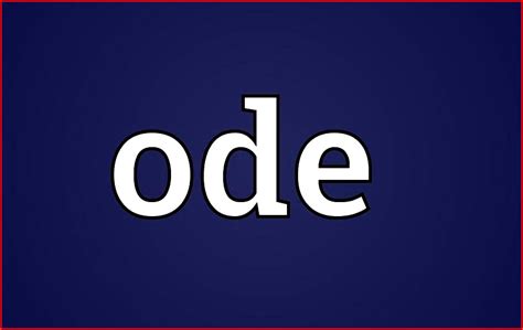 English Literature Ode