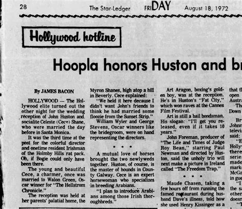 1971 1973 1 John Huston And Wives Ricki Soma And Celeste Shane St