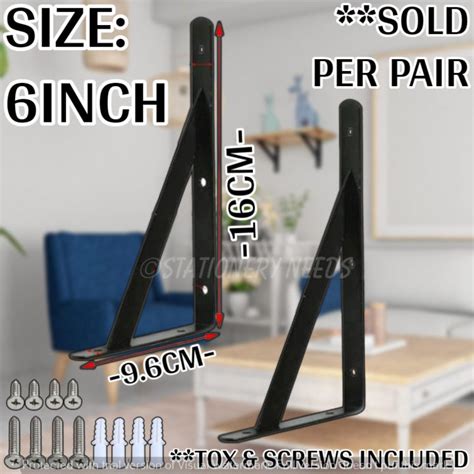 1pair Wall Shelf Bracket Thin Metal Triangular Bracket With Screws