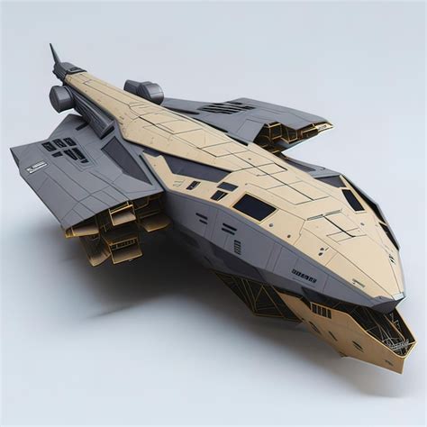 Premium Ai Image A Model Of A Spaceship With The Letters E On It