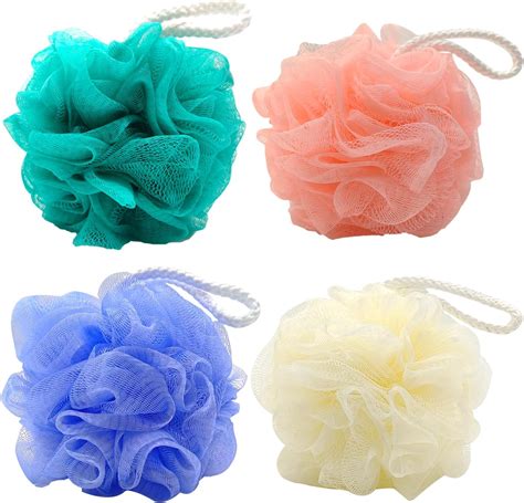 Set Of 4 Loofah Sponge Shower Loofah Exfoliating Shower