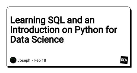 Learn Sql And Python For Data Science