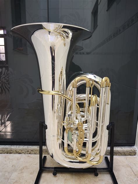 Tuba 5 4 Hs Musical Tb1c Em Dó Prata C Laqueado Nova Camara