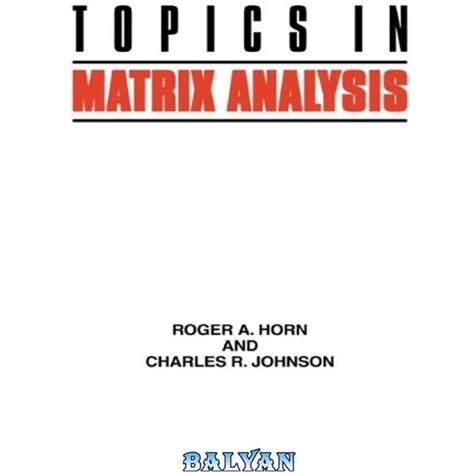 خرید و قیمت دانلود کتاب Topics In Matrix Analysis ترب