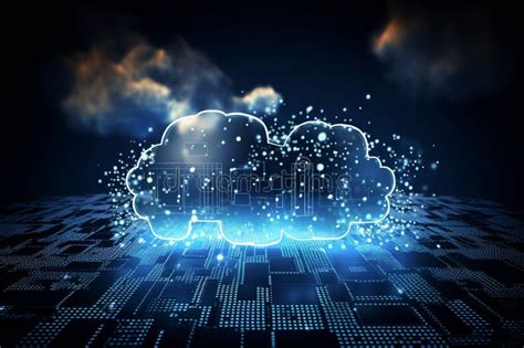 Cloud Made Of Digital Elements A Symbolic Representation Of Cloud Computing And Data Storage