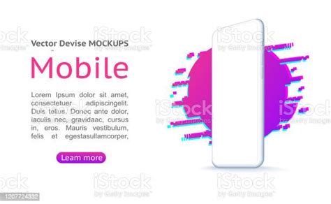 스마트 폰 빈 화면 전화 모형 인포그래픽 또는 프레젠테이션용 템플릿 0명에 대한 스톡 벡터 아트 및 기타 이미지 0명 3