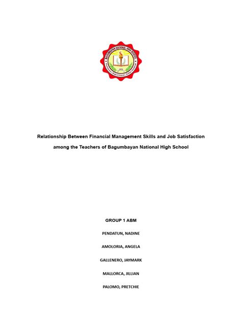Relationship Between Financial Management Skills And Job Satisfaction