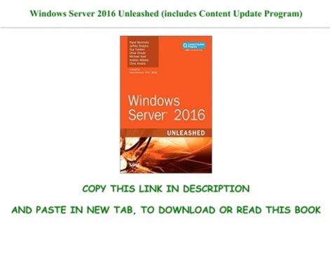 Read Windows Server 2016 Unleashed Includes Content Update Program Full Audiobook