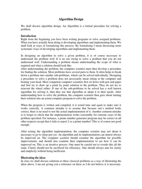 02 algorithm design pdf algorithms mathematical logic