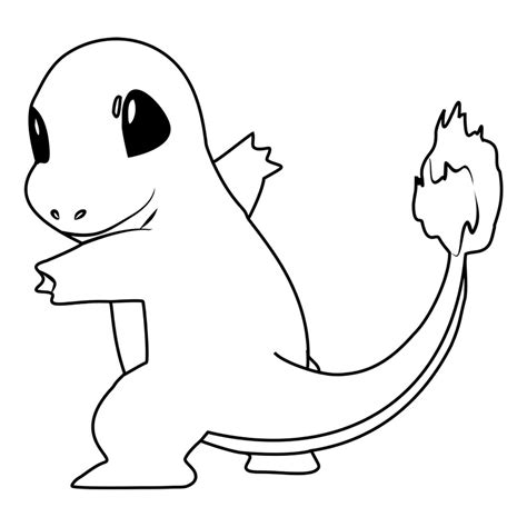 Раскраска Покемон Чармандер 0004 распечатать или скачать