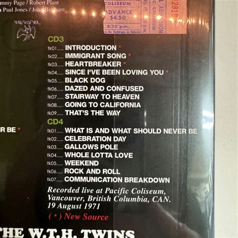 Led Zeppelin Wild West Side “complete ”1971 Vancouver 4cd Limited