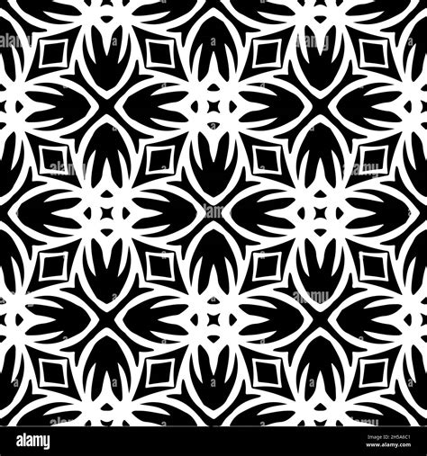 Vector Geometric Seamless Pattern Modern Geometric Background With Abstract Shapes Monochromatic