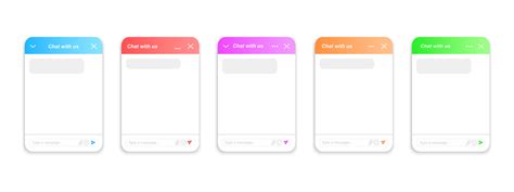 Chatbot Window Design Collection Life Chat Templates Set Customer
