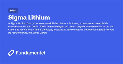 Sgml Sigma Lithium Fundamentei