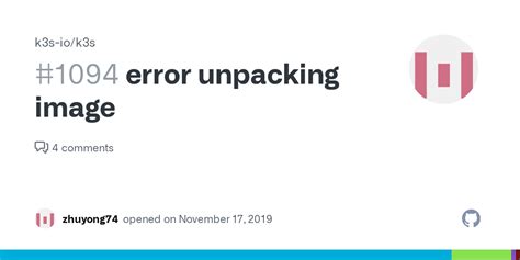 error unpacking image · issue 1094 · k3s io k3s · github