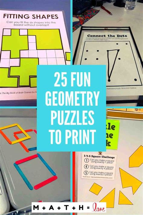 27 Fun Geometry Puzzles Free Printable Pdfs
