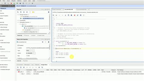 4 To 2 Encoder Program Code In Vhdl Language For Beginner Youtube