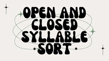 Open Or Closed Sort By Bliss Through Books TPT