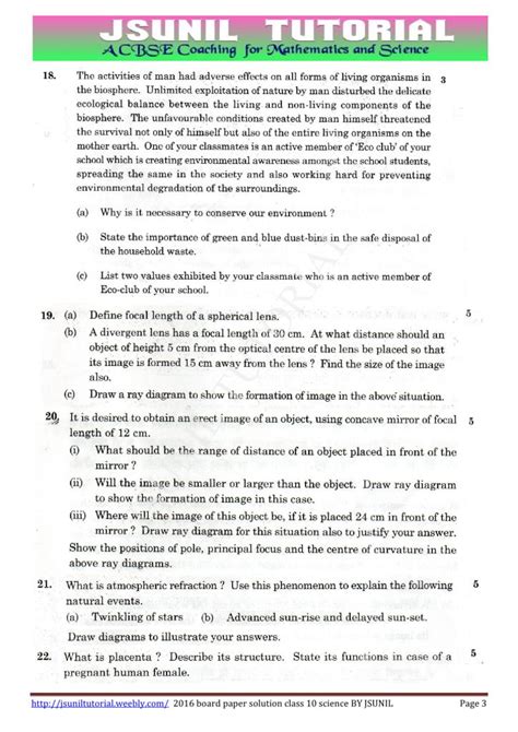 Science 2016 Board Question Paper For Class 10 Cbse Sa2