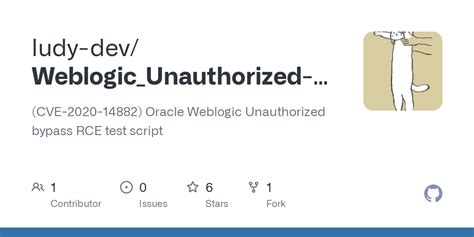 GitHub Ludy Dev Weblogic Unauthorized Bypass RCE CVE 2020 14882 Oracle Weblogic