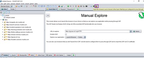 session adding authentication in zap tool to attack a url stack