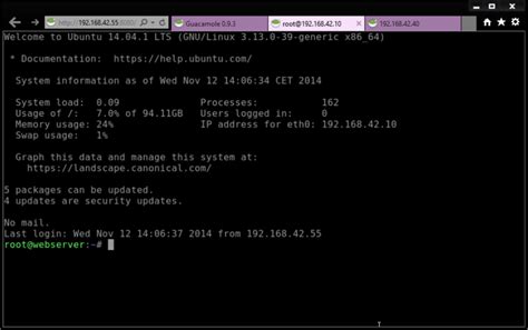 ubuntu 14 04 x lts guacamole html5 remotedesktop gateway installieren