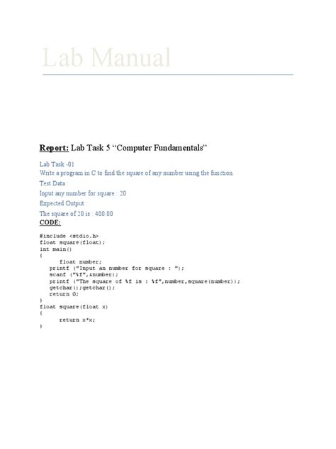 Lab 5 Programming Pdf Computer Program Programming