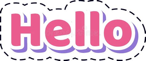 Pink Hello Word With A Playful Cartoon Like Design Stands Out Against