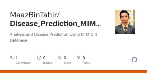 Github Maazbintahirdiseasepredictionmimicii Analysis And Disease