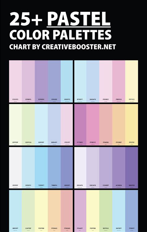 25 Best Pastel Color Palettes With Names And Hex Codes Pastel Colour Palette Color Palette