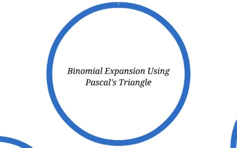 Binomial Expansion Using Pascal S Triangle By Tabitha Hill