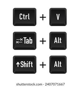 Tab Alt Ctrl V Shift Alt Stock Vector Royalty Free Shutterstock