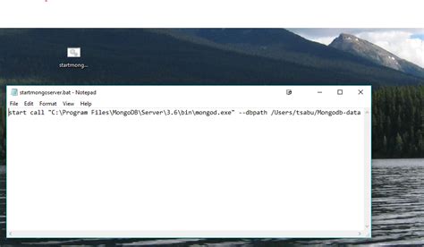 Mongodb Start Mongo From Windows Command File Stack Overflow