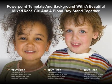 Powerpoint Template And Background With A Beautiful Mixed Race Girl And A Blond Babe Stand