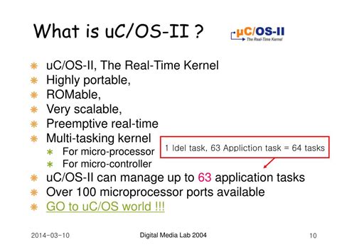 Ppt Uc Os Ii Real Time Kernel Porting On Atmega128 And His Her