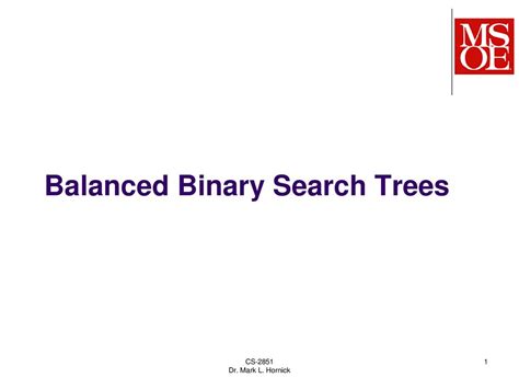 Balanced Binary Search Trees Ppt Download