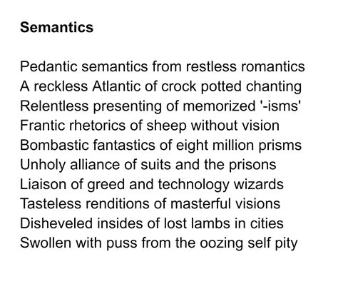 semantics r poem