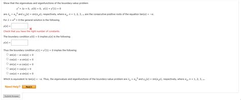 solved show that the eigenvalues and eigenfunctions of the