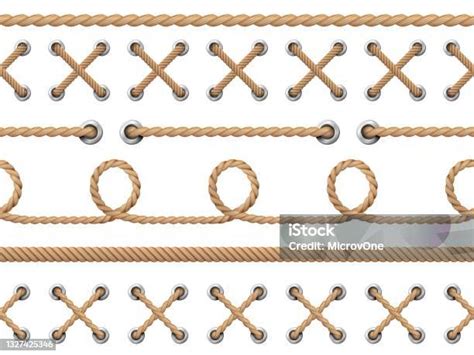 해상 로프가 매끄럽습니다 라인 로프 디자인 패턴 복고풍 해양 문자열 매듭 테두리 끝없는 선박 케이블 고립 된 해상 코드 최근 벡터 요소 갈색에 대한 스톡 벡터 아트 및 기타