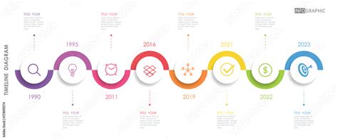 Timeline Roadmap Project Diagram Infographic Template For Business 8 Step Modern Timeline